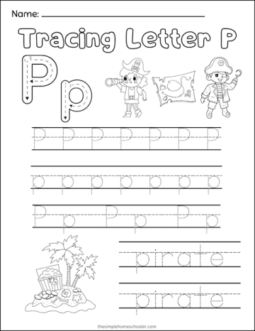 Free & Fun Letter P Tracing Worksheets: Easy Print! - The Simple ...