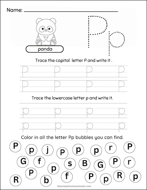 Free & Fun Letter P Tracing Worksheets: Easy Print! - The Simple ...