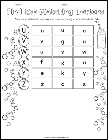 17+ Fun Printable Match Uppercase and Lowercase Letters Worksheets ...
