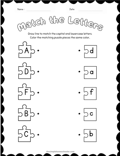 17+ Fun Printable Match Uppercase and Lowercase Letters Worksheets ...