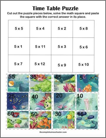 5 Fabulous (& Free!) 5 Times Table Worksheets! - The Simple Homeschooler