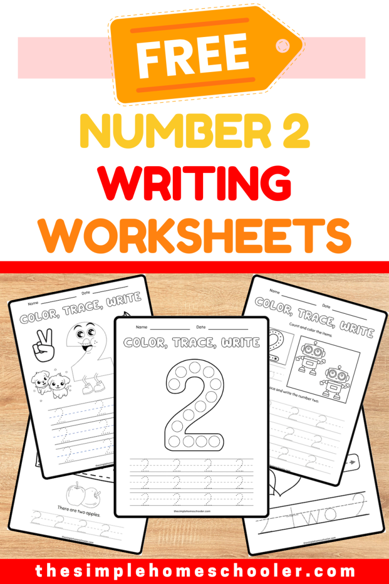 Best Number 2 Writing Worksheet Packet: Free & Easy Print! - The Simple ...