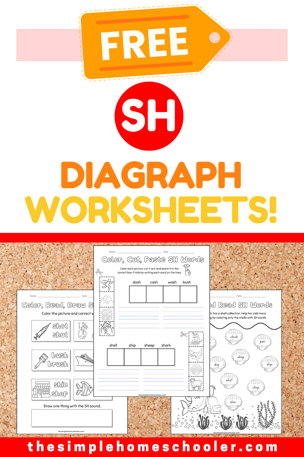 6 Shiny SH Digraph Worksheets: Free & Fun! - The Simple Homeschooler