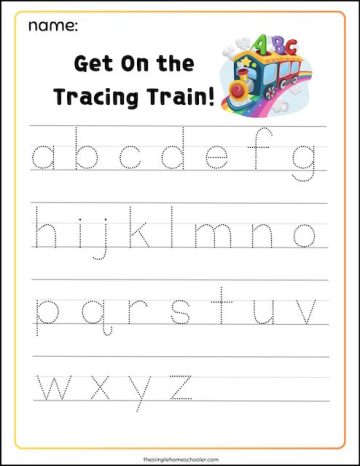 Fun & Free Tracing Lowercase Letters Worksheet Packet! - The Simple ...