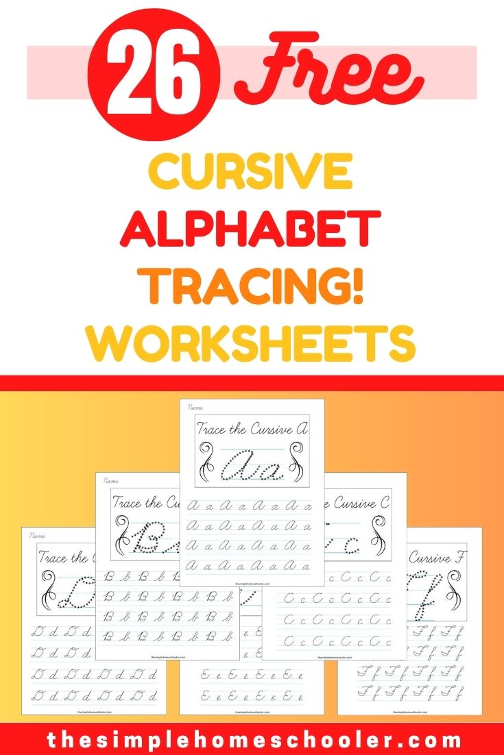 Best Free Cursive Alphabet Tracing Worksheet Packet Easy Print The