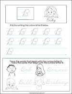 Best Free Cursive B Worksheet Packet: Easy Print! - The Simple Homeschooler