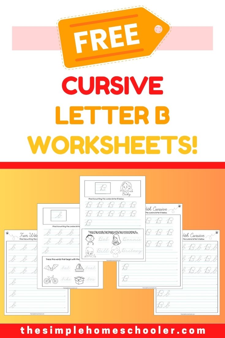 Best Free Cursive B Worksheet Packet: Easy Print! - The Simple Homeschooler