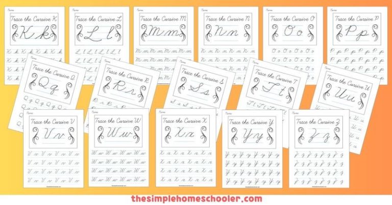 Best Free Cursive Alphabet Tracing Worksheet Packet: Easy Print! - The ...