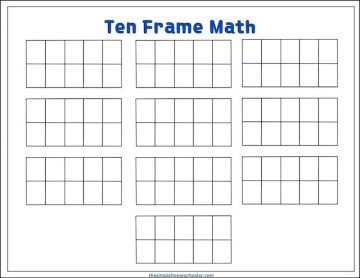 Best Free Ten Frame Math Printable Set: Includes Manipulatives! - The ...