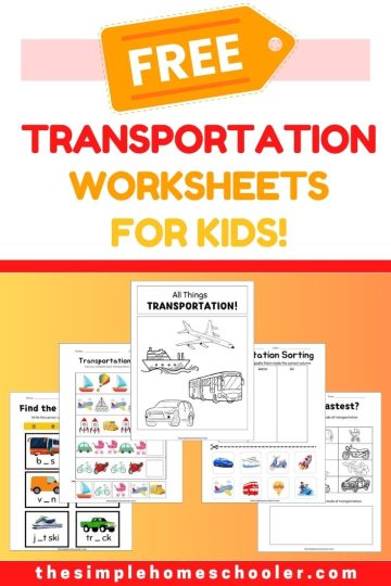 Free Transportation Worksheets That Will Take You Away! - The Simple ...