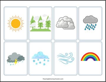 Cool Weather Cards Printable Free Set + Daily Weather Chart! - The Simple Homeschooler