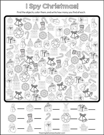 Festive Christmas I Spy: Free Printable Fun for All Ages! - The Simple ...