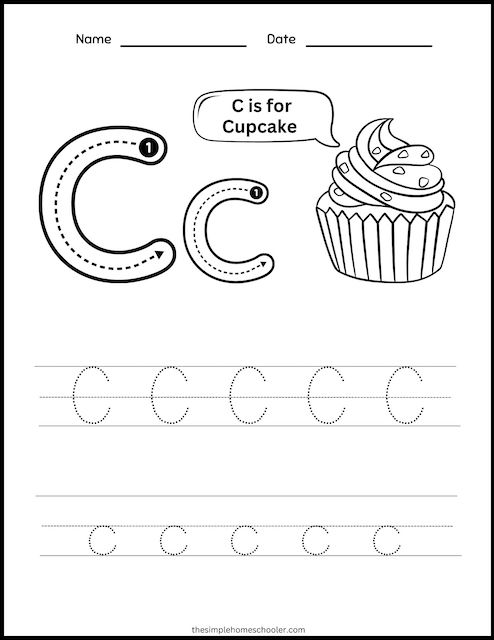 15+ Free Letter C Worksheets: Easy Print! - The Simple Homeschooler