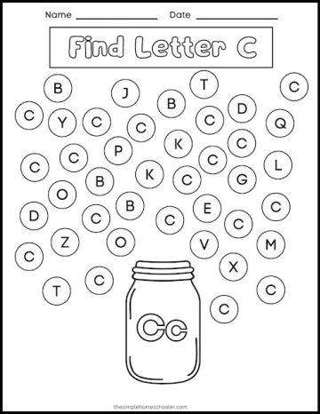 15+ Free Letter C Worksheets: Easy Print! - The Simple Homeschooler