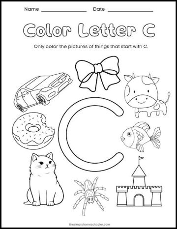 15+ Free Letter C Worksheets: Easy Print! - The Simple Homeschooler
