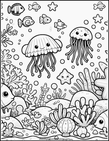 Free Under the Sea Coloring Pages: Instant Download! - The Simple ...