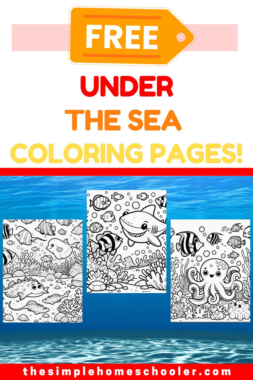 Free Under the Sea Coloring Pages: Instant Download! - The Simple ...