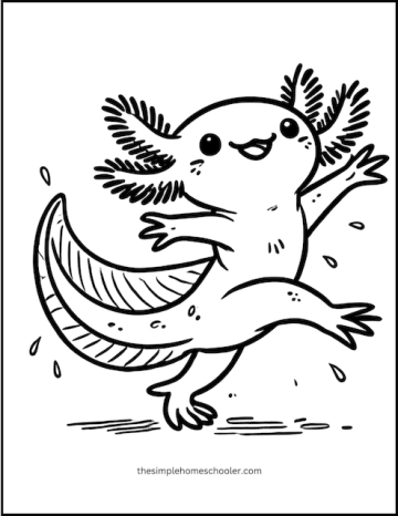 Free Cute Axolotl Coloring Pages: Download PDF Today! - The Simple ...
