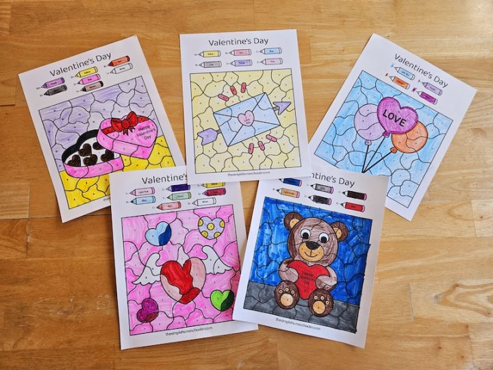 Free Color By Number Valentine's Day Printables! - The Simple Homeschooler
